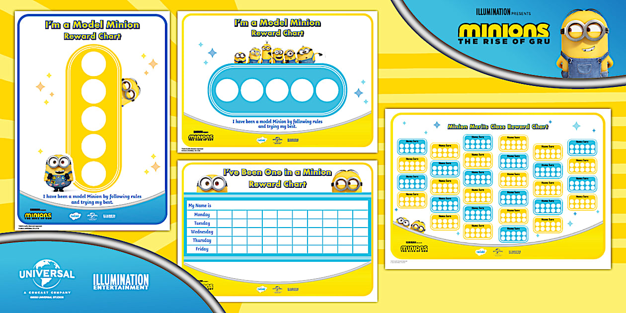 FREE! - Minions Reward Charts Pack - Display Posters - Primary
